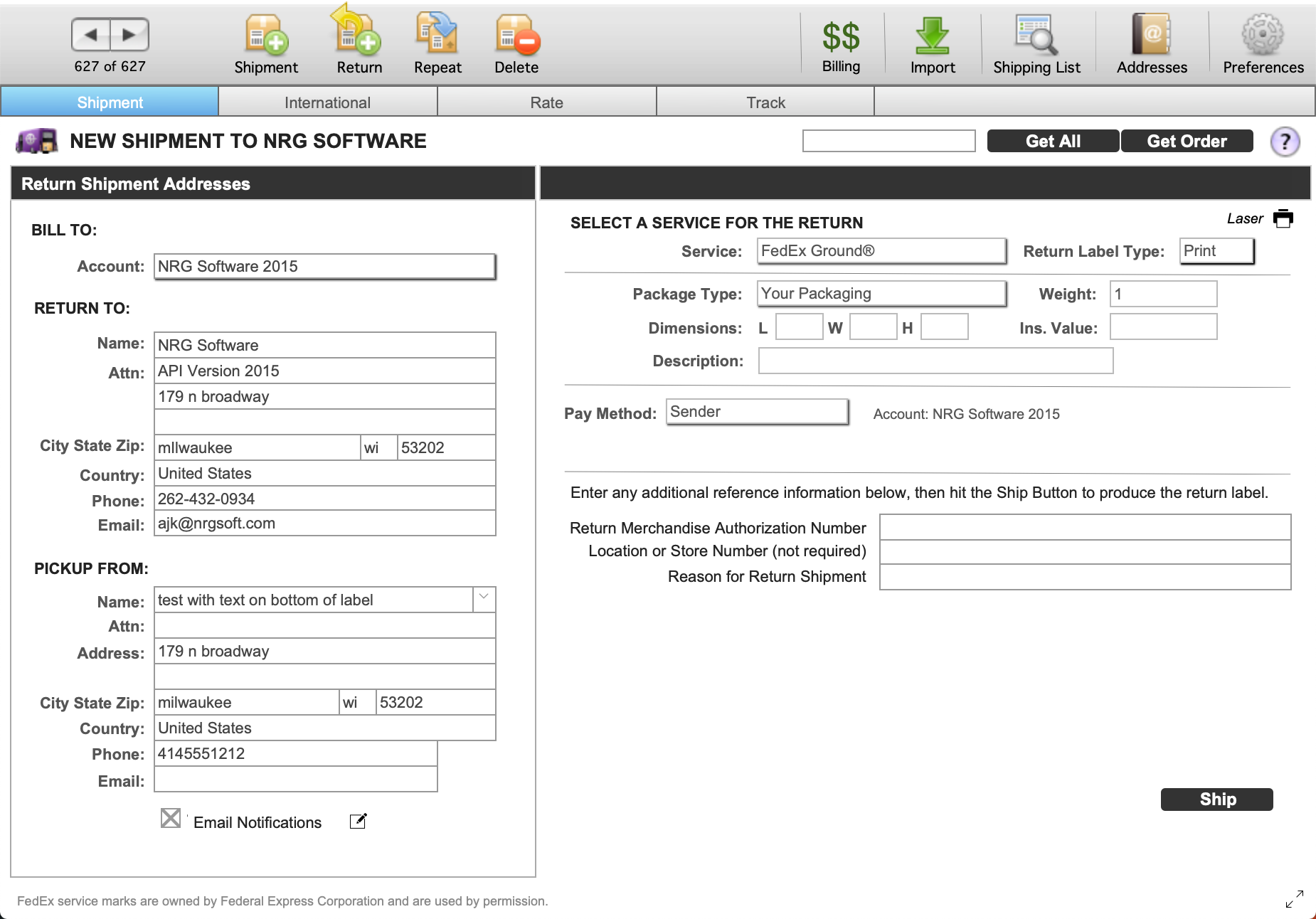 NRGship FedEx For FileMaker Claris Marketplace